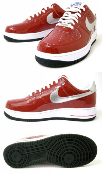 Nike Air Force 1 Low "2010 All-Star Game" Red Patent Leather - Detailed ...
