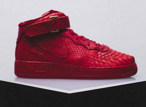 Nike Air Force 1 Mid “Red Python” Customs for FourTwoFour on Fairfax by ...