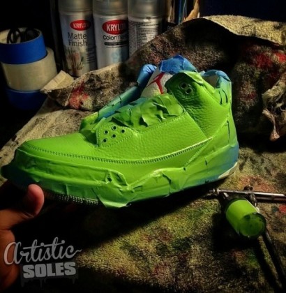 Air Jordan III (3) "Ninja Turtles" Customs by Kickstradomis- SneakerFiles