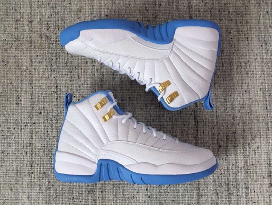 Air Jordan 12 GS White Metallic Gold University Blue | SneakerFiles
