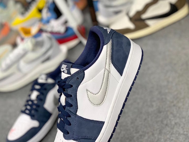 Nike SB Air Jordan 1 Low Midnight Navy Ember Glow CJ7891-400 Release ...