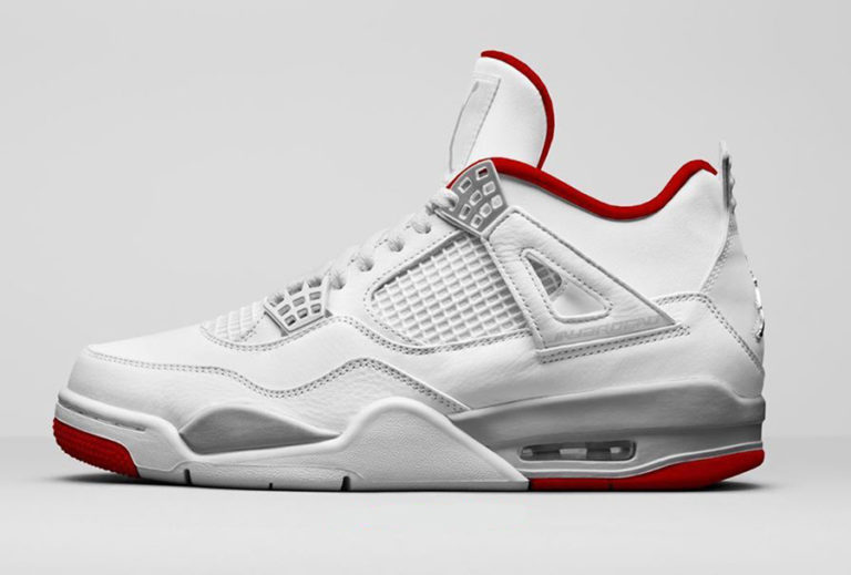Air Jordan 4 White University Red Metallic Silver CT8527-112 Release ...