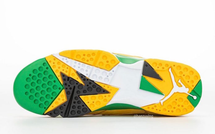 Air Jordan 7 Oregon Ducks Yellow Green PE | SneakerFiles