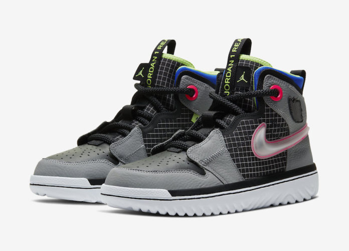 Air Jordan 1 React Black Grey Green Blue Pink AR5321-002 Release Date ...