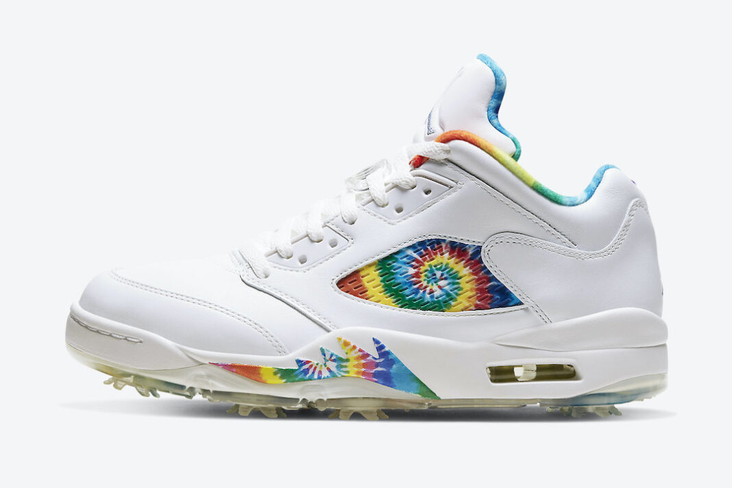 Air Jordan 5 Low Golf Tie-Dye Peace and Love CW4205-100 Release Date ...