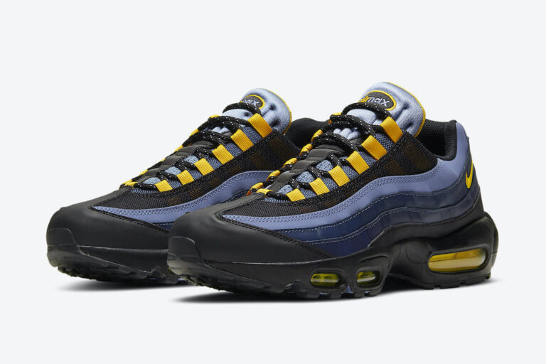 Nike Air Max 95 Black Navy Sky Blue Yellow CT1805-400 Release Date Info ...