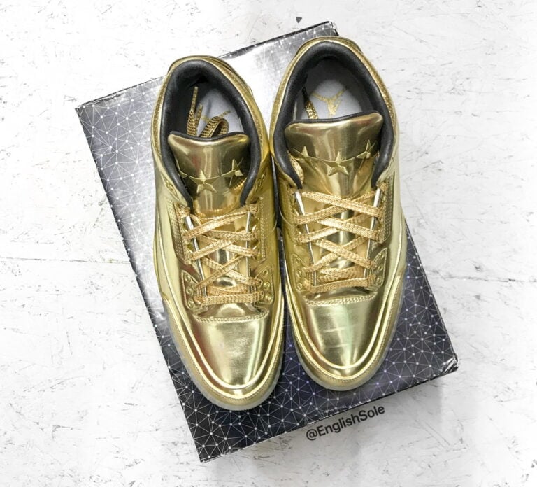 Usher Air Jordan 3 Gold Sample | SneakerFiles