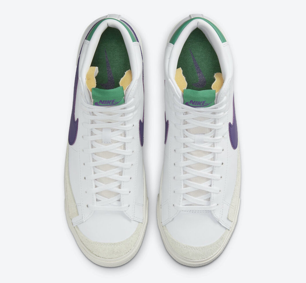 Nike Blazer Mid 77 White Purple Green DO1157-100 Release Date Info ...