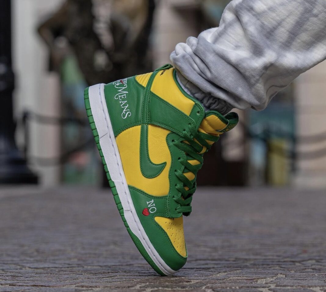 Supreme x Nike SB Dunk High By Any Means Release Date Info | SneakerFiles