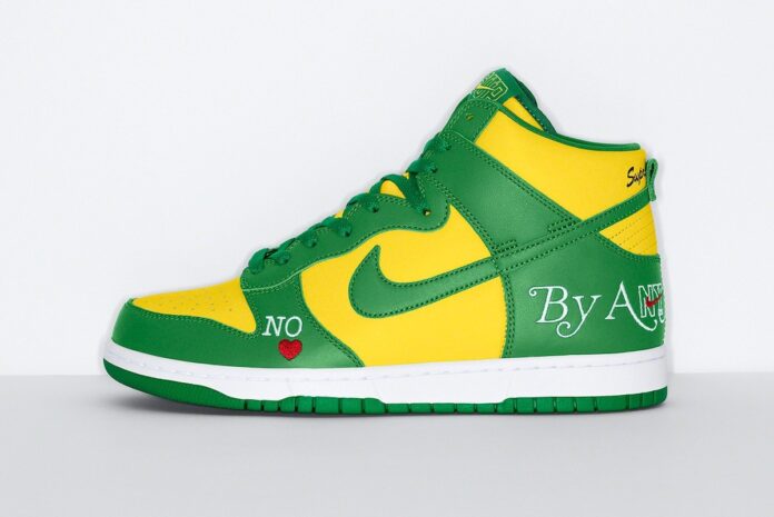 Supreme x Nike SB Dunk High By Any Means Release Date Info | SneakerFiles