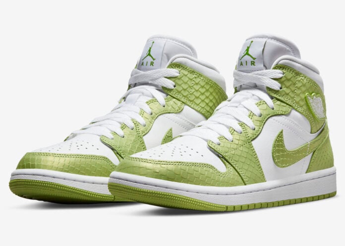 Air Jordan 1 Mid Green Python Snakeskin DV2959-113 Release Date Info ...