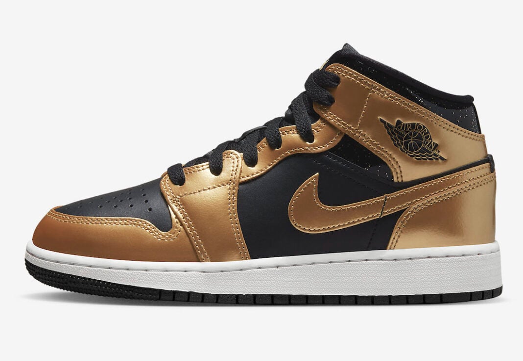 Air Jordan 1 Mid GS Black Metallic Gold DR6967-071 Release Date + Where ...