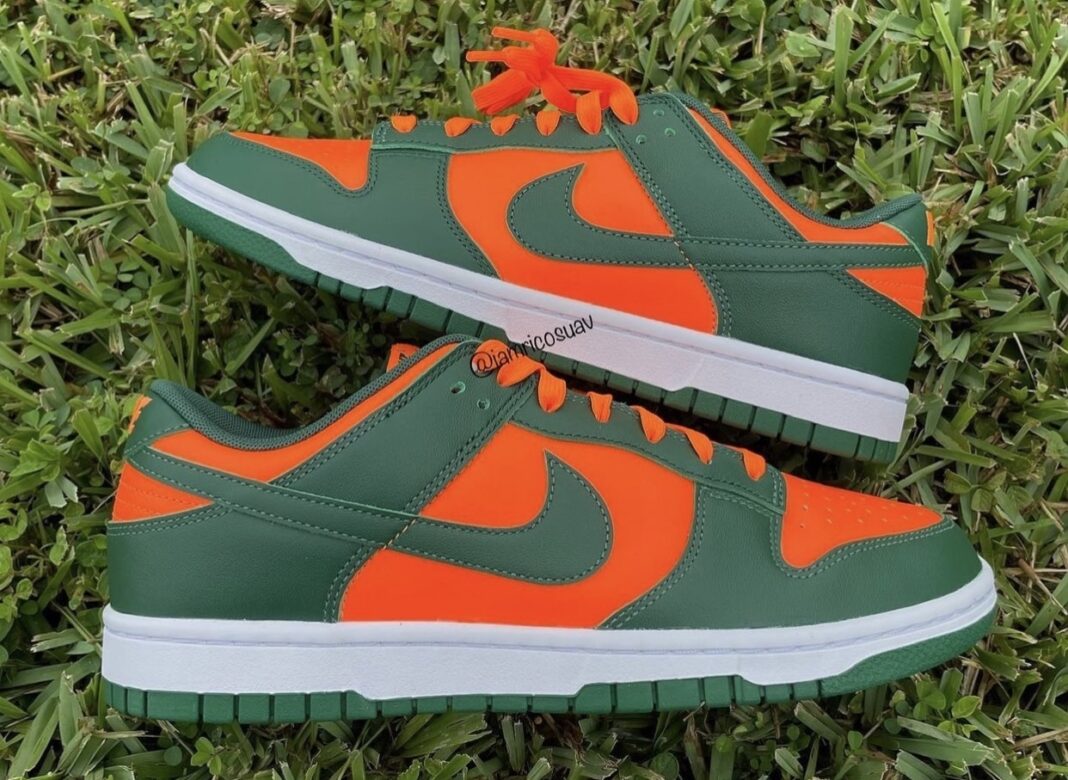 Nike Dunk Low Miami Hurricanes DD1391-300 Release Date + Where to Buy ...