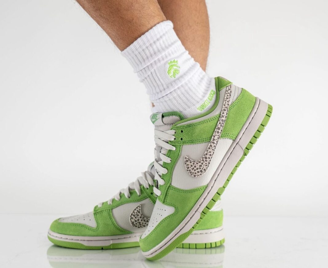 Nike Dunk Low Safari Swoosh Chlorophyll DR0156-300 Release Date + Where ...