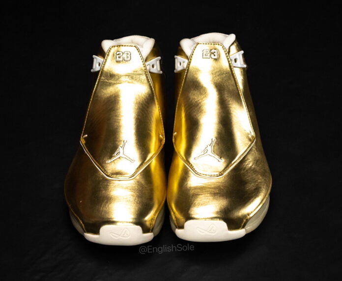 Drake Air Jordan 18 OVO Gold Sample | SneakerFiles