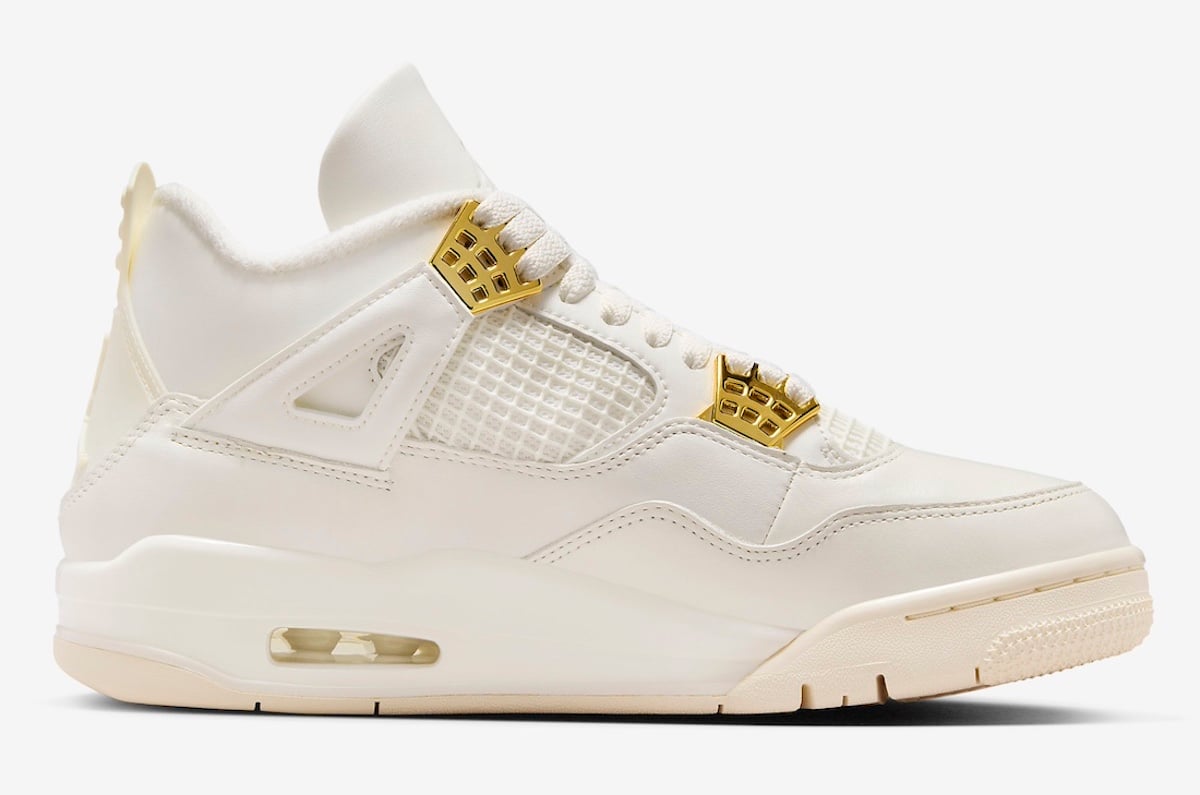 Air Jordan 4 WMNS Sail Metallic Gold AQ9129-170 | SneakerFiles