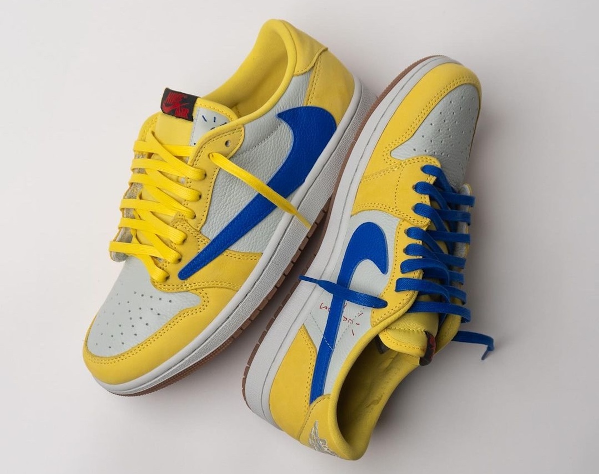 Travis Scott x Air Jordan 1 Low OG Canary DZ4137-700 | SneakerFiles