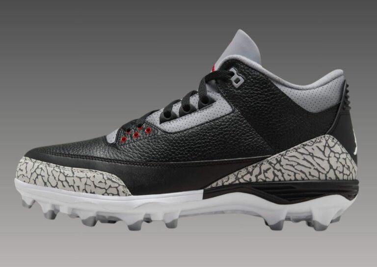 Air Jordan 3 Black Cement TD Cleats FZ8626-001 | SneakerFiles