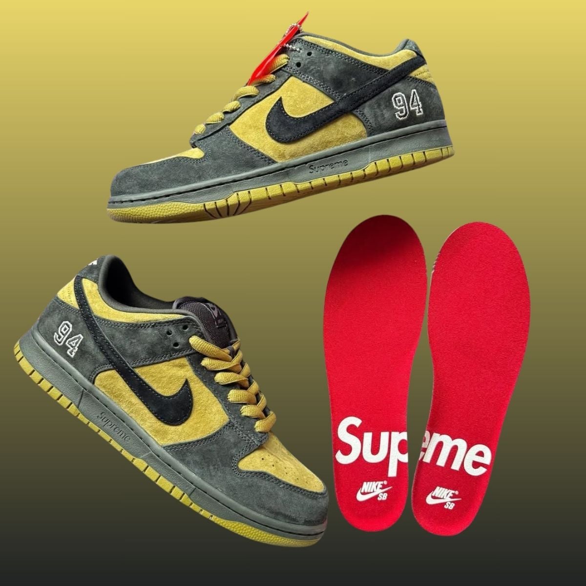 Supreme x Nike SB Dunk Low Camper Green HQ8487-300 | SneakerFiles