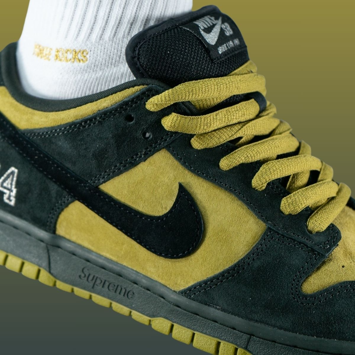 Supreme x Nike SB Dunk Low Camper Green HQ8487-300 | SneakerFiles